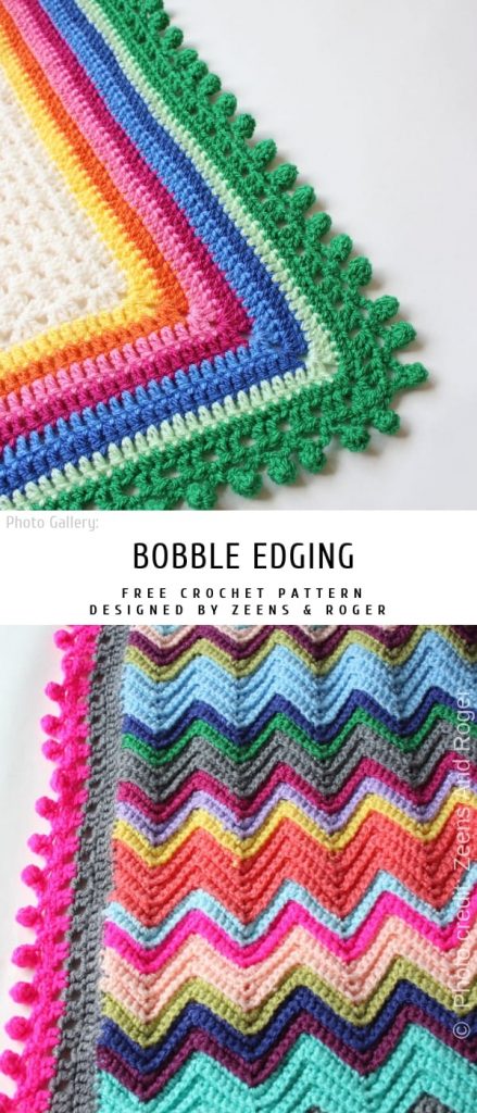 How to crochet Bobble Edging