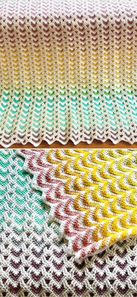 Heartbeat Ripple Crochet Blankets - Pattern Center