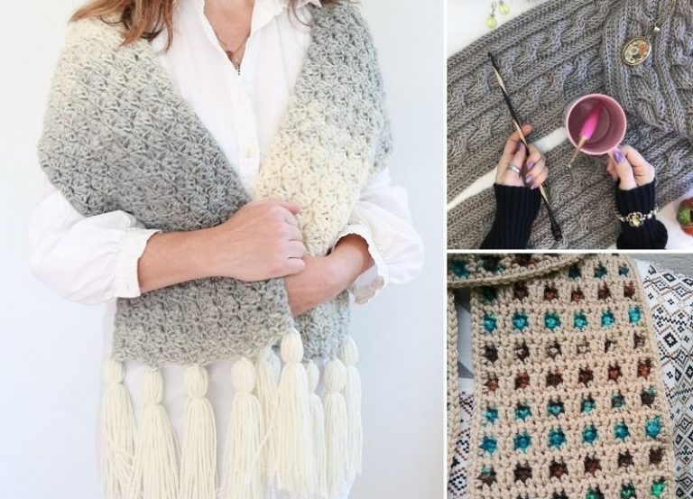 Feminine Textured Crochet Scarves - Pattern Center