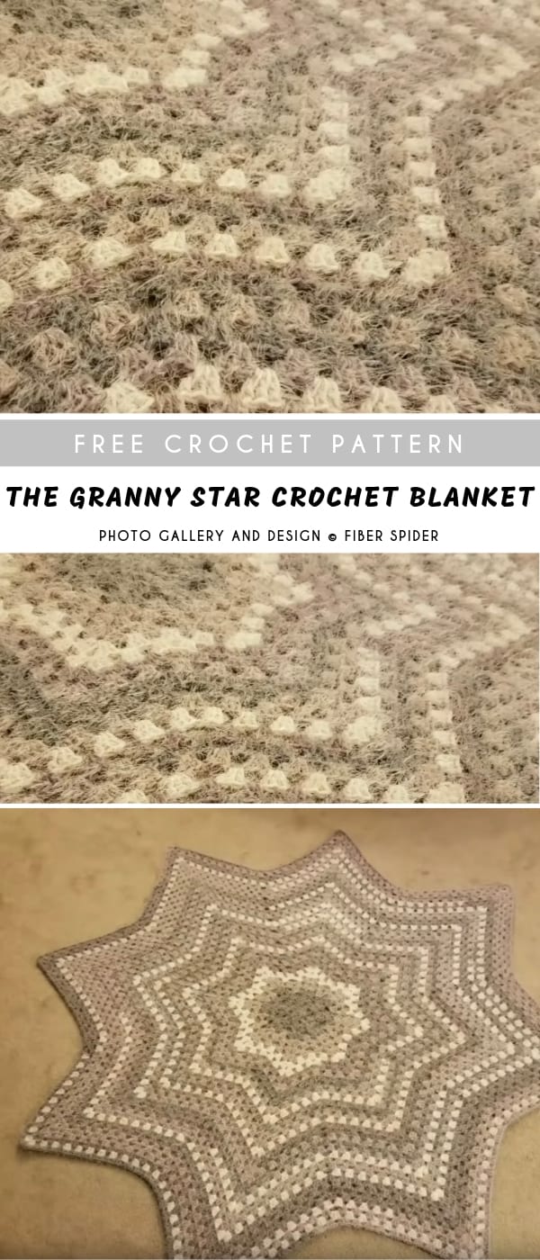 The Granny Star Crochet Blanket with Free Pattern Tutorial