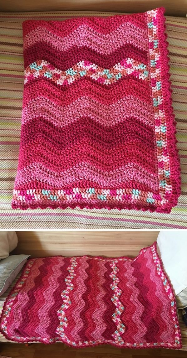 Crochet Ripple Blankets - Easy / Free Patterns - Pattern Center
