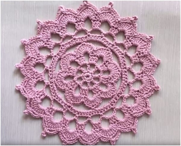 Crochet Flower Doily Tutorial Easy For Beginners