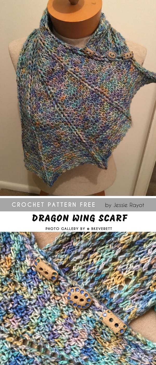 Dragon Wing Scarf Free Crochet Pattern