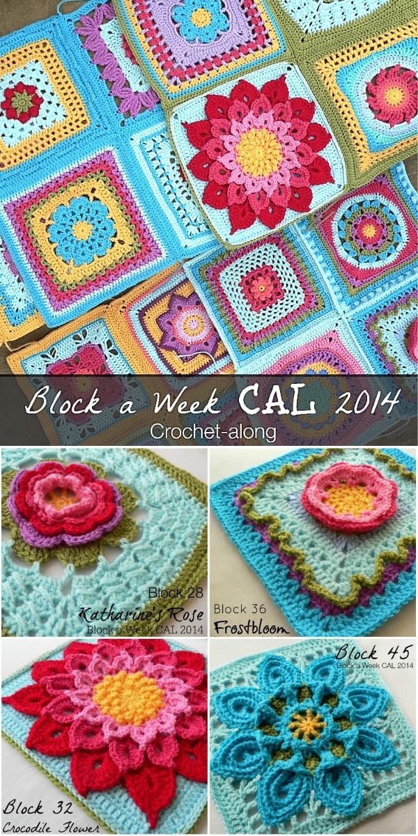 Block a Week CAL Crochet Afghan Blanket Free