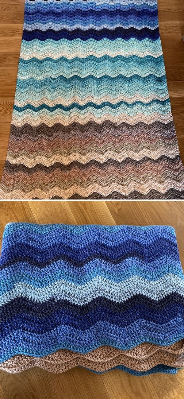 Lovely Ocean Waves Crochet Throws - Pattern Center