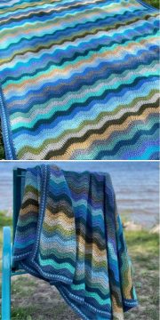 Lovely Ocean Waves Crochet Throws - Pattern Center