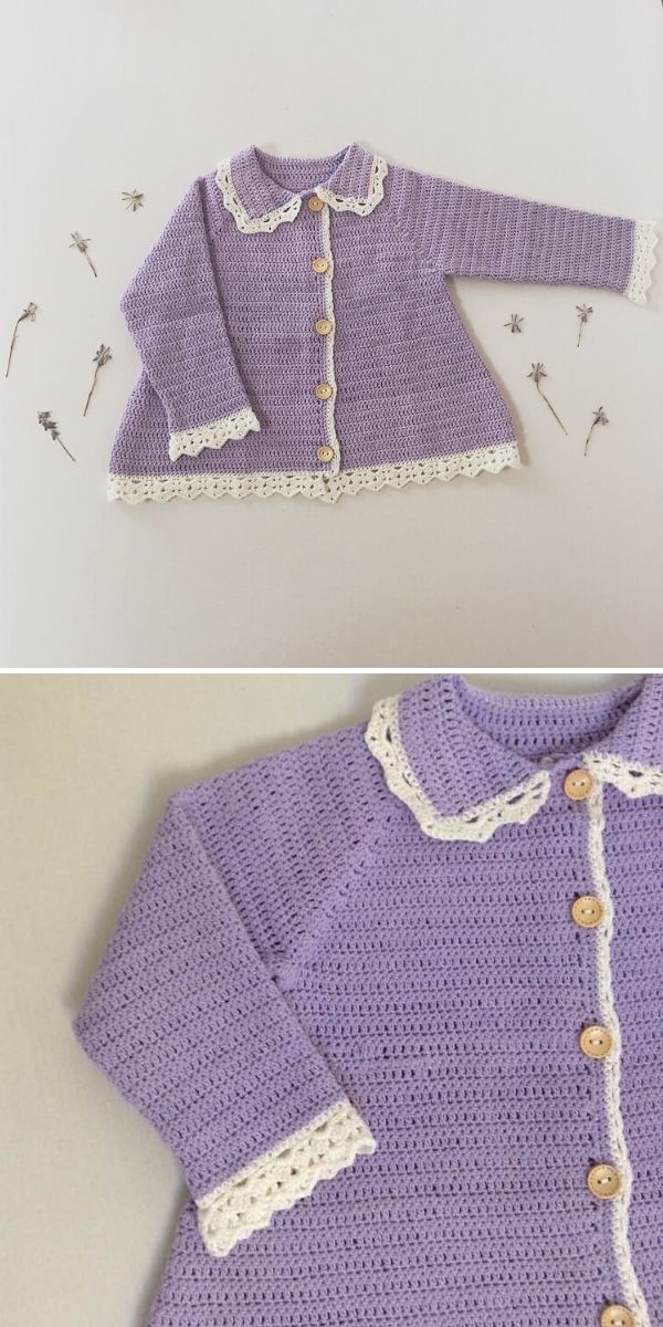 Cute Crocheted Baby Jackets - Pattern Center