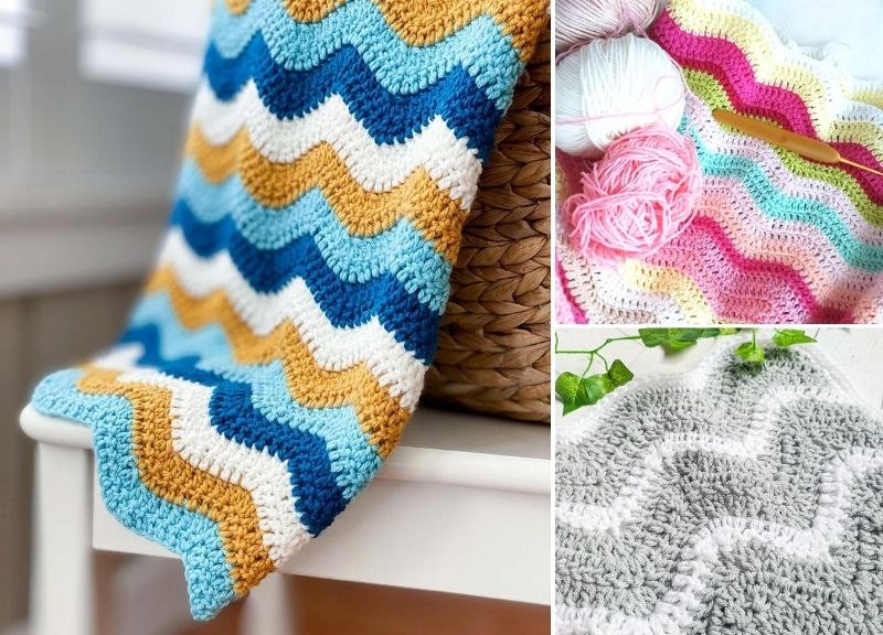 Lovely Ocean Waves Crochet Throws - Pattern Center