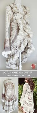 Lotus Mandala Duster Crochet Jacket [FREE]