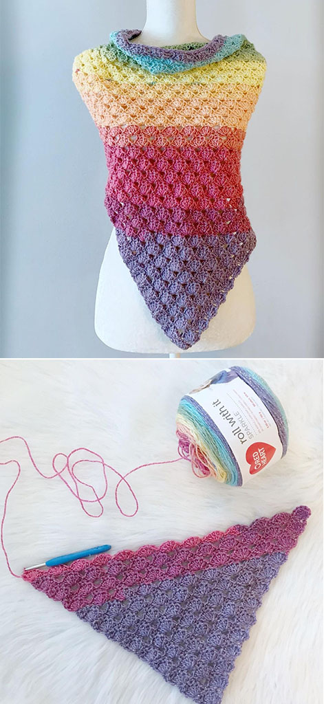Gorgeous Colorful Crochet Hexagons - Pattern Center
