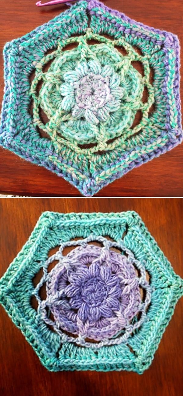 30 Gorgeous Crochet Hexagons Free Patterns and Project Ideas - Pattern ...