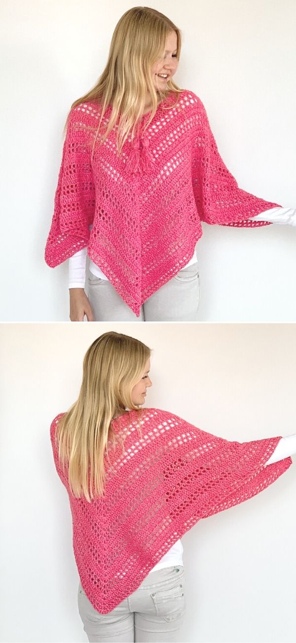 Easy Crochet Poncho for Beginners - Best Ideas - Pattern Center