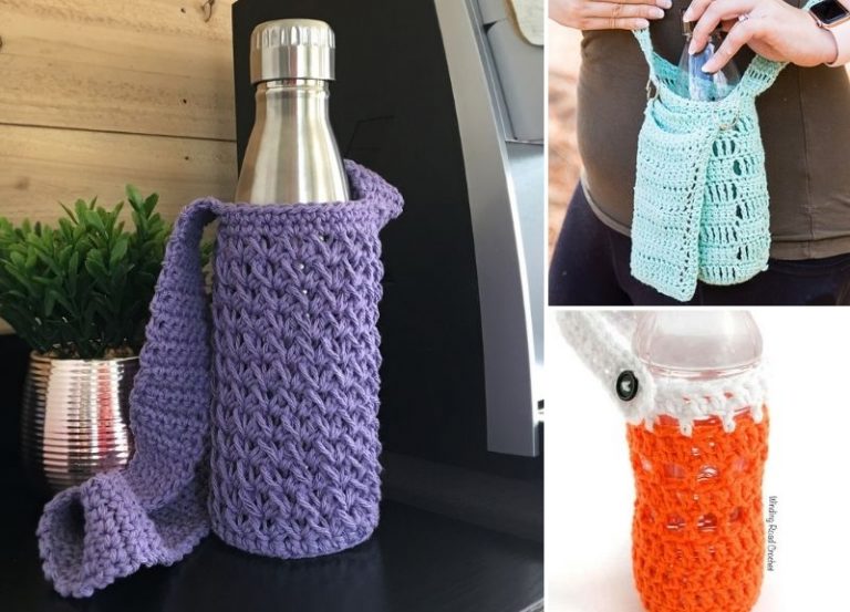 Crochet Water Bottle Carrier Ideas - Pattern Center