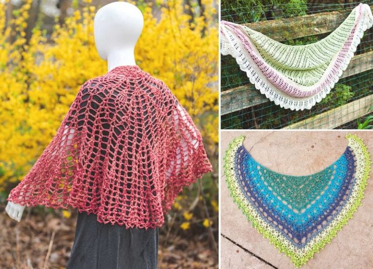 Lovely Feminine Spring Crochet Shawls - Pattern Center