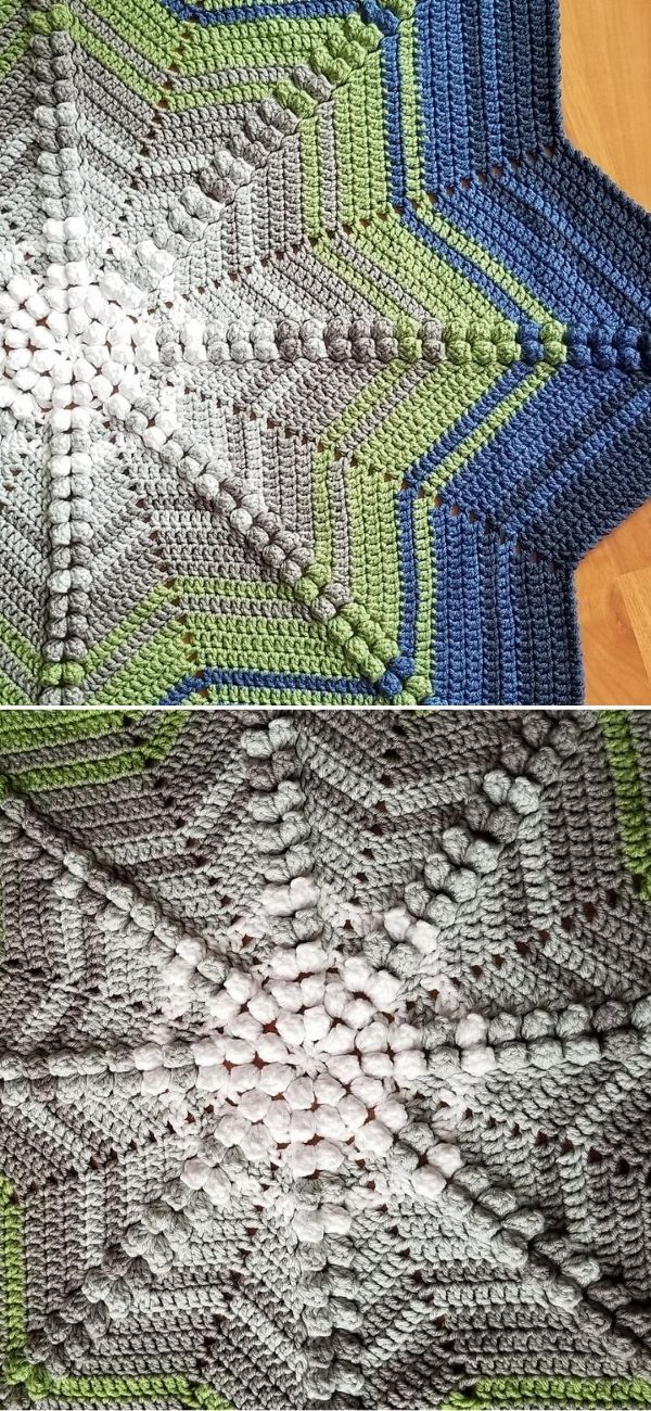 Unique Star Shaped Crochet Blanket - Pattern Center