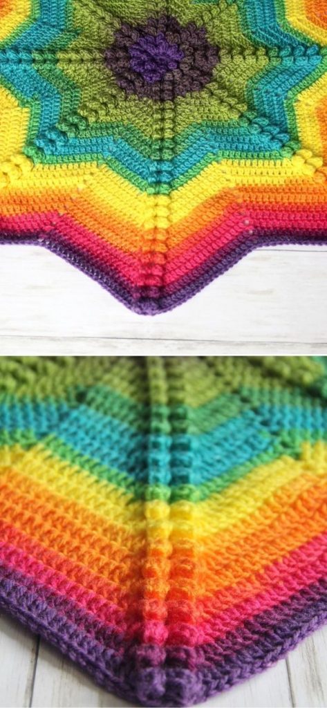Unique Star Shaped Crochet Blanket - Pattern Center