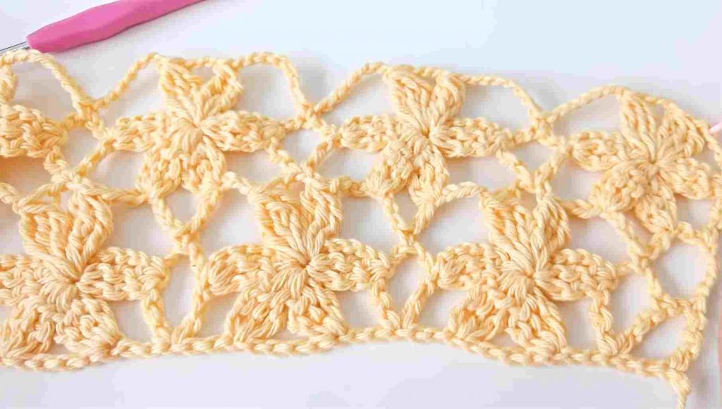 Flower Mesh Free Crochet Pattern