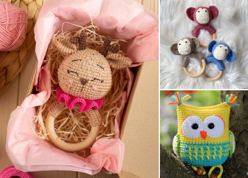 Cute Crochet Baby RattlesCute Crochet Baby Rattles