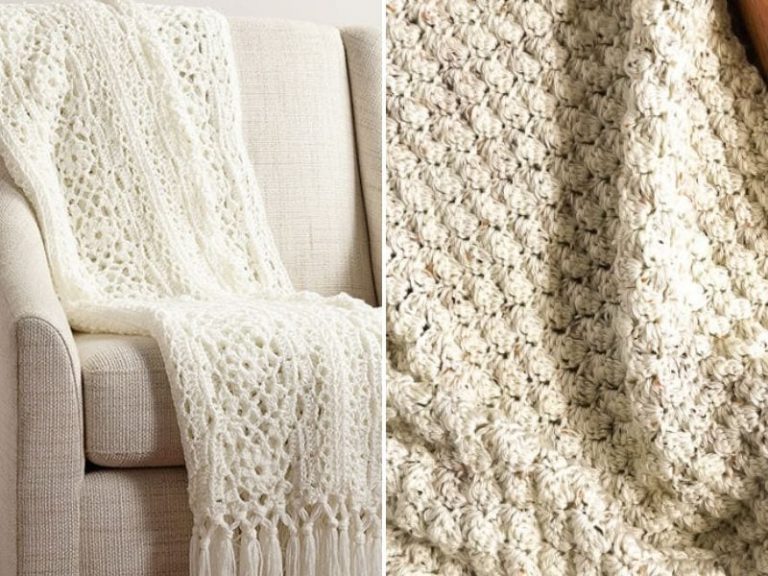 Cream Crochet Blankets