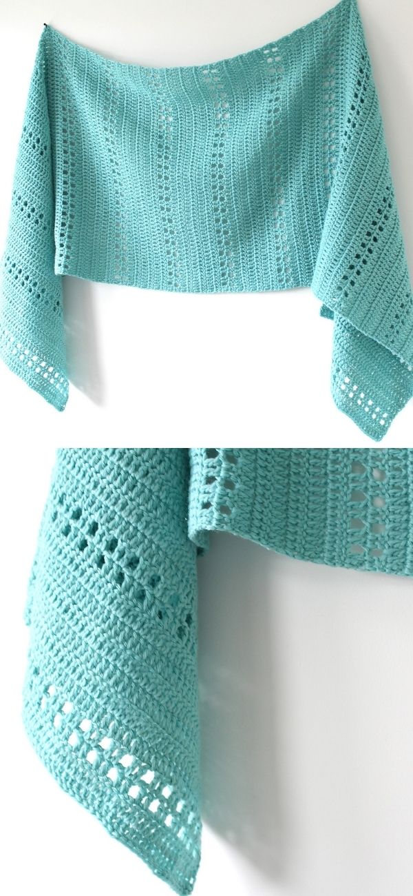 Delicate Beautiful Filet Crochet Shawl - Pattern Center