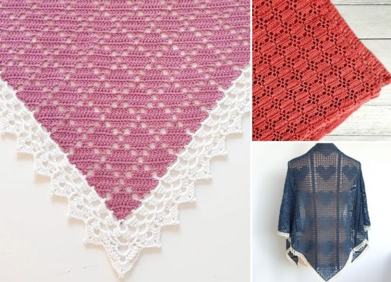 Delicate Beautiful Filet Crochet Shawl - Pattern Center