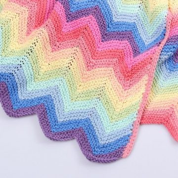 Knitted Rainbow Baby Blankets