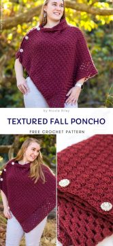 Easy and Comfy Crochet Ponchos Patterns - Pattern Center
