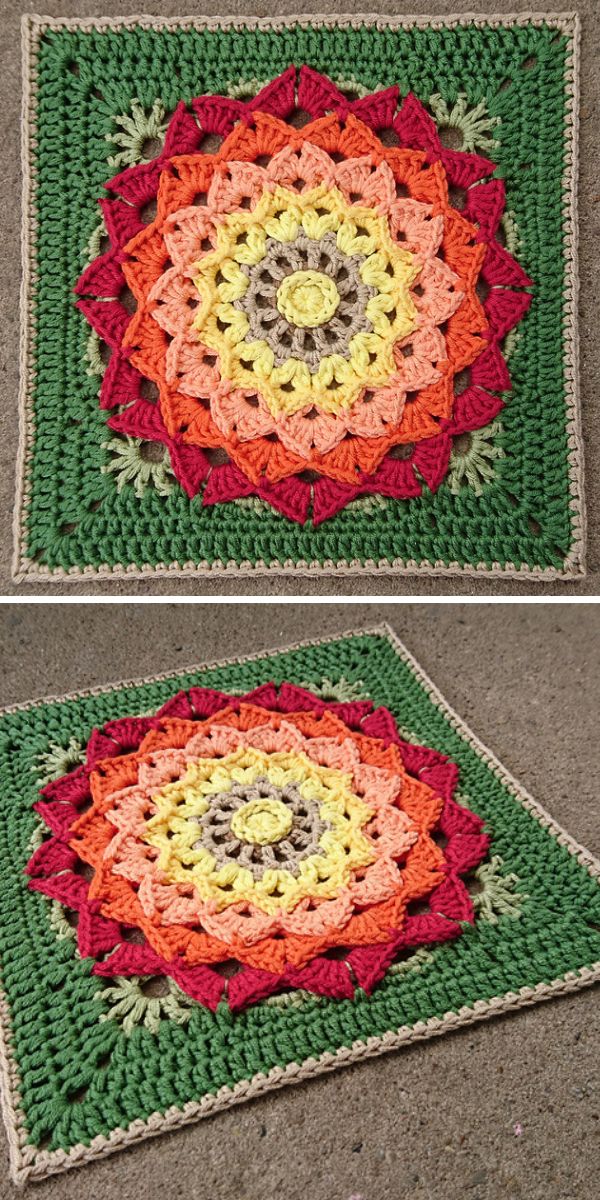 20 Beautiful Colorful 12" Crochet Squares for Stunning Afghans ...