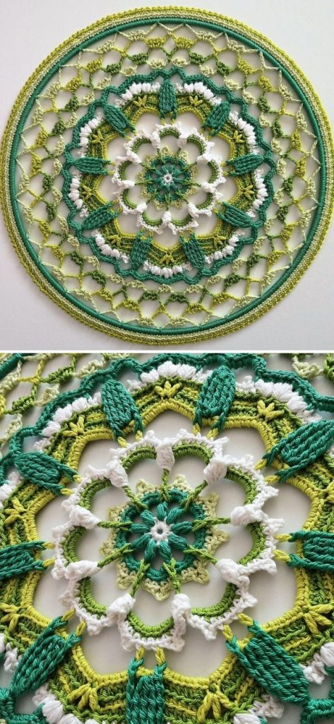 20 Decorative Crochet Hoop Mandalas to Meditate While Creating