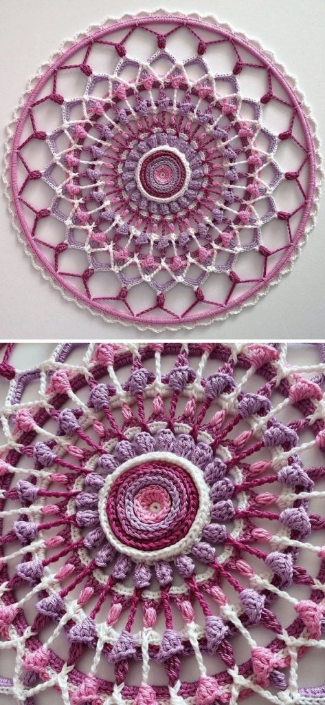 20 Decorative Crochet Hoop Mandalas to Meditate While Creating