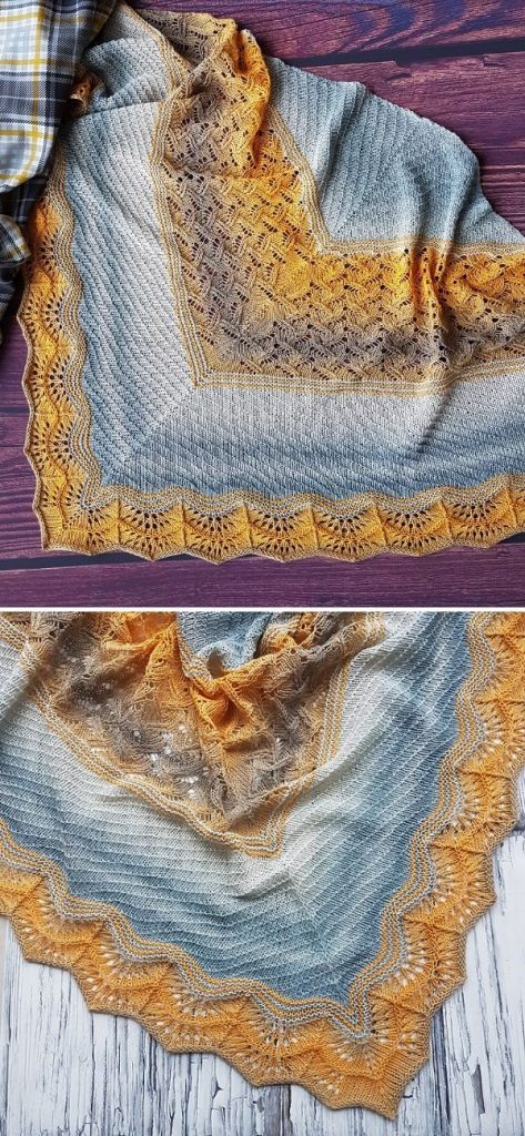 Knitted Shawls with Lacy Edgings - Free Patterns- Pattern Center