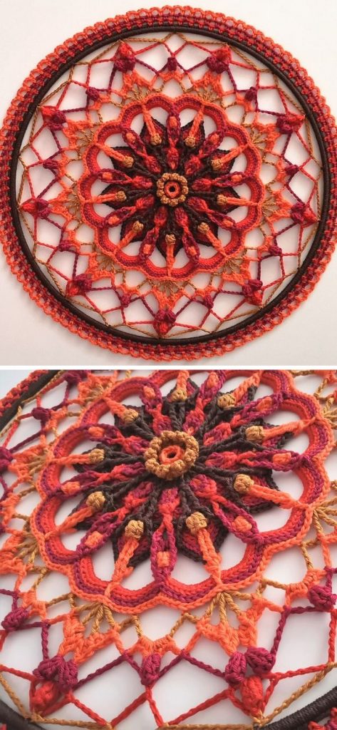 20 Decorative Crochet Hoop Mandalas to Meditate While Creating