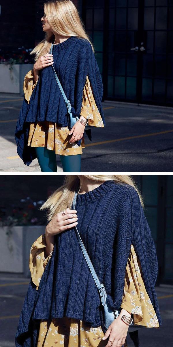 16 Cozy Knitted Ponchos for Warm and Comfy Autumn Walks