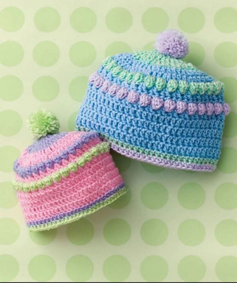 25 Baby Beanie Crochet Patterns for Children Aged 6-12 Months