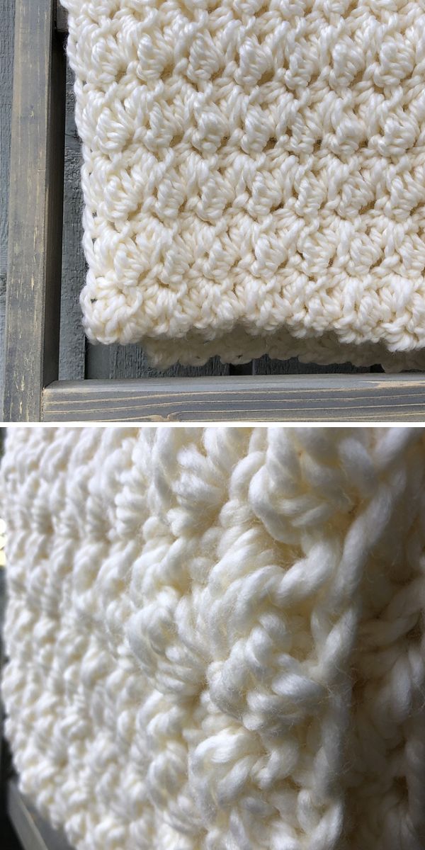 Cream Chunky Crochet Blankets - Pattern Center