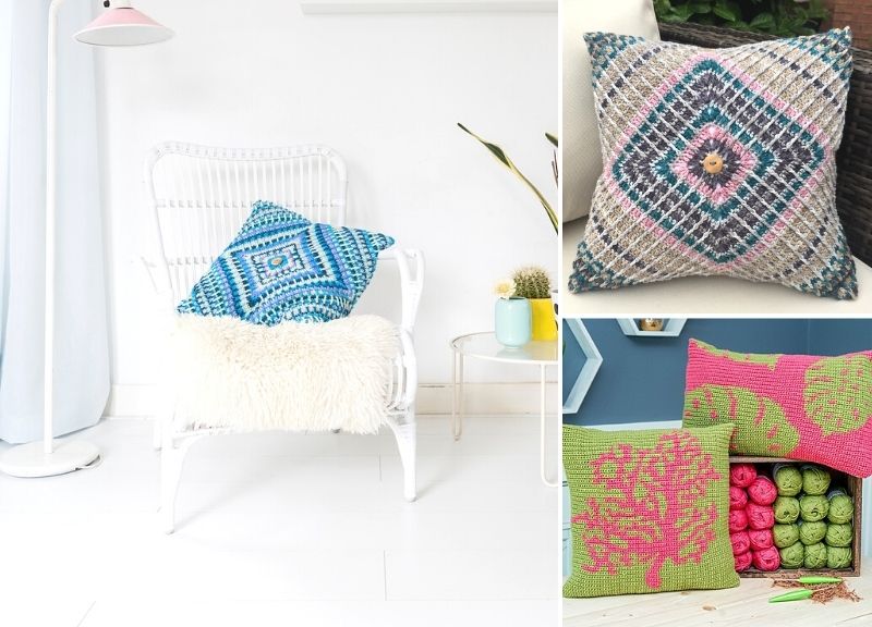 Cute and Super Cozy Crochet Pillows - Pattern Center