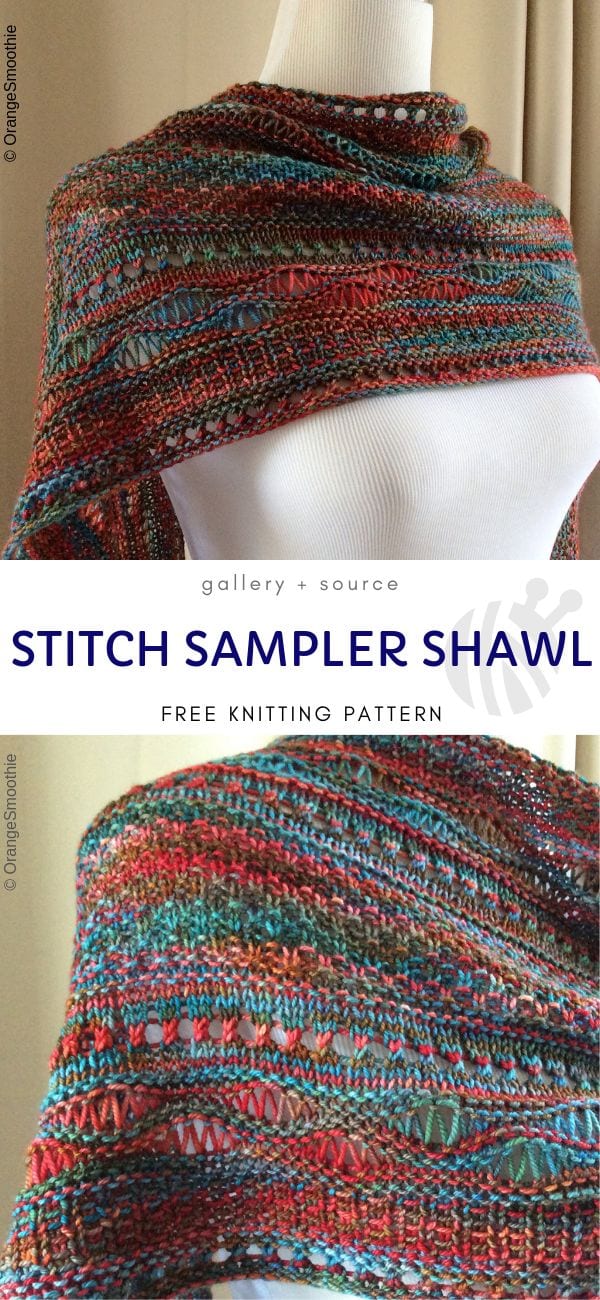 Knitted Drop Stitch Shawls