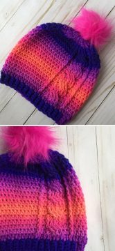 Trendy Pom Pom Crochet Beanies - Pattern Center