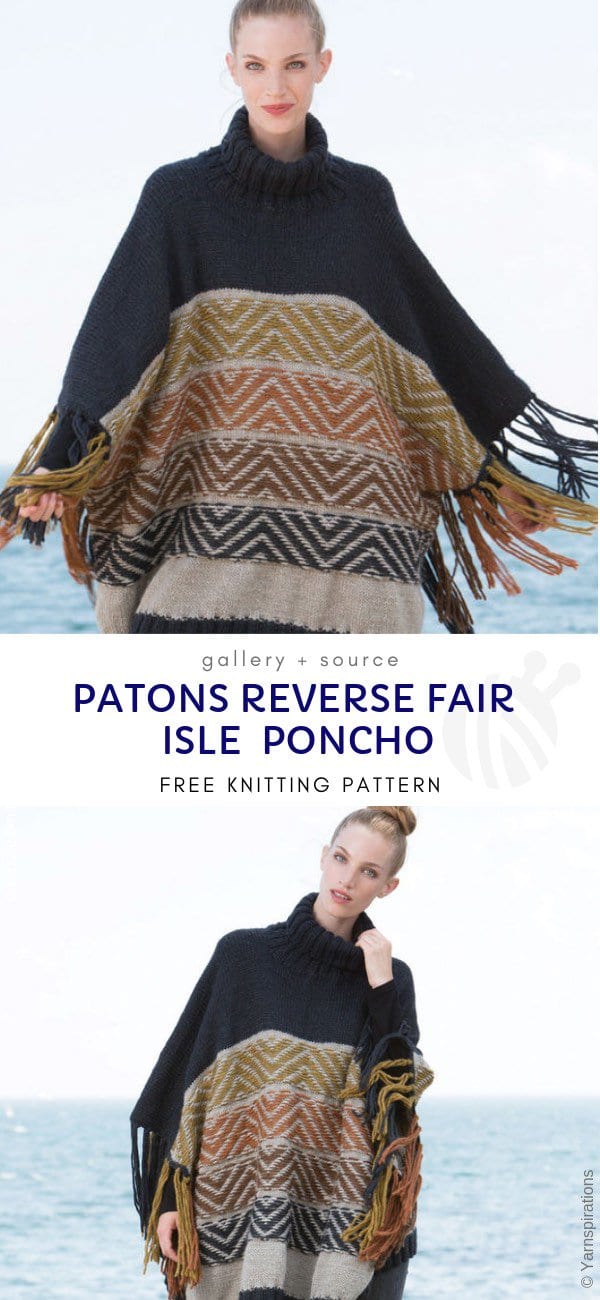 11 Cute Knit Poncho Free Patterns