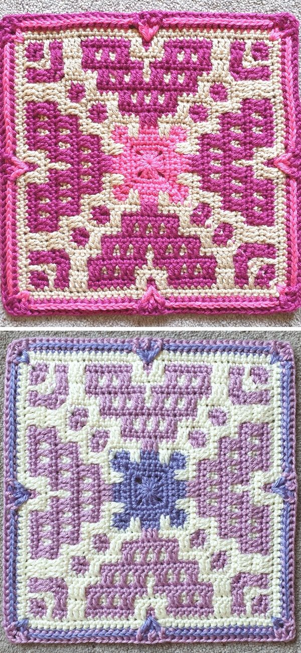 Intricate and Beautiful Crochet Squares - Pattern Center