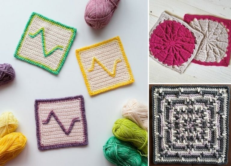 Cute And Colorful Crochet Squares - Pattern Center