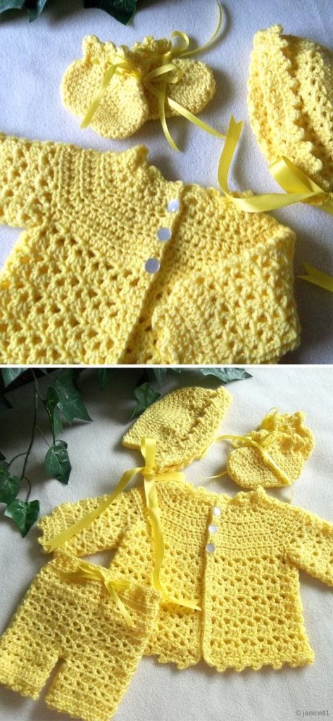 Sweet Easy Crocheted Baby Sets - Pattern Center