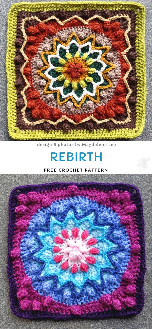 Cute And Colorful Crochet Squares - Pattern Center