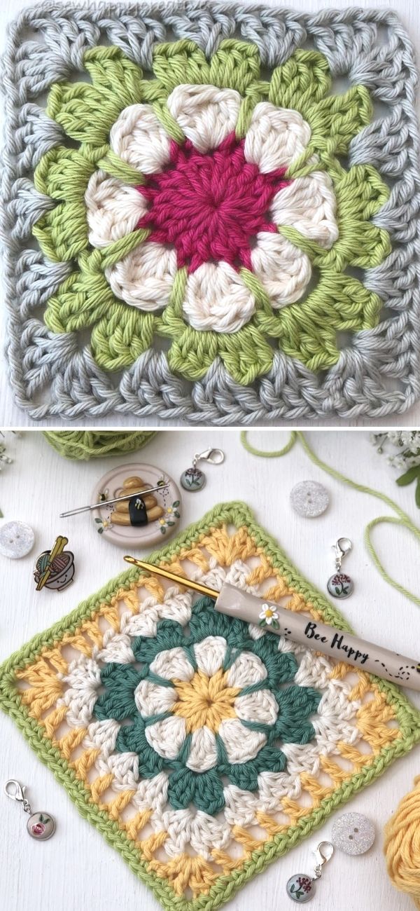 Intricate and Beautiful Crochet Squares - Pattern Center