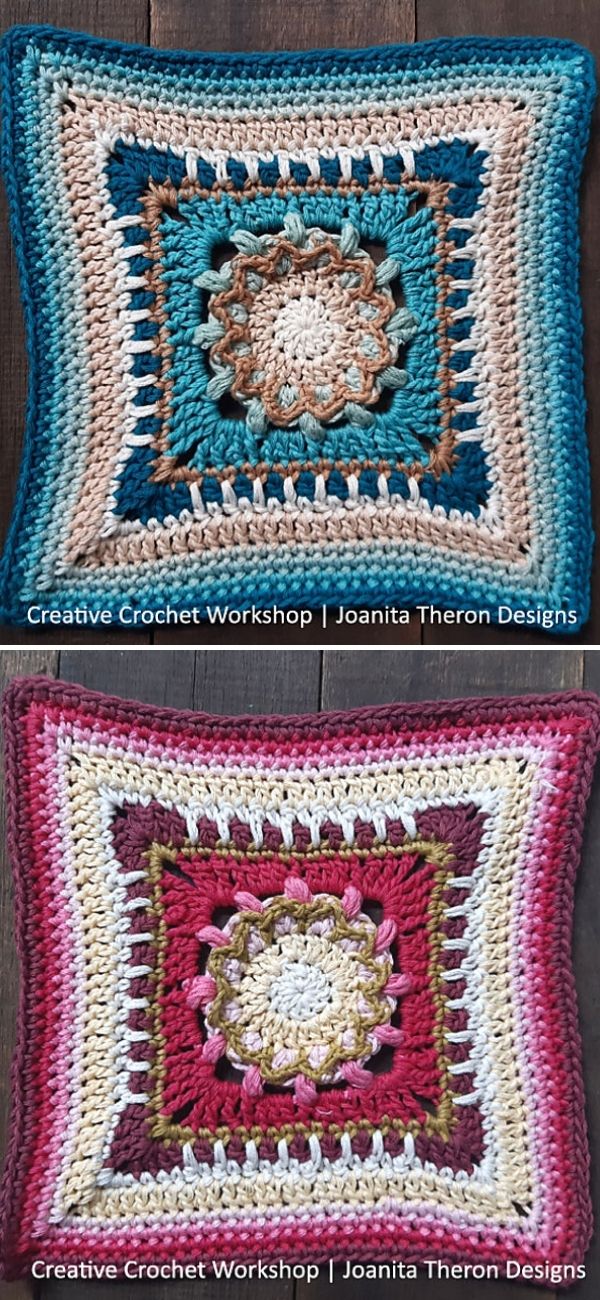 Intricate and Beautiful Crochet Squares - Pattern Center