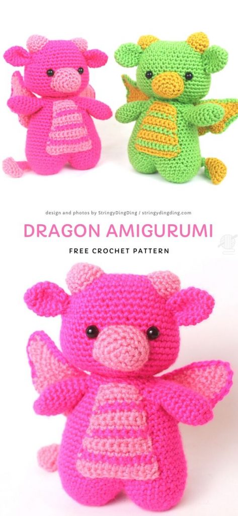 50 Fantastic And Fun Free Dragon Crochet Pattern Ideas - Pattern Center