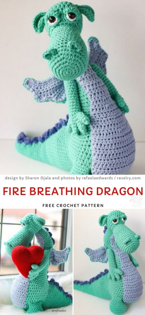50 Fantastic And Fun Free Dragon Crochet Pattern Ideas - Pattern Center