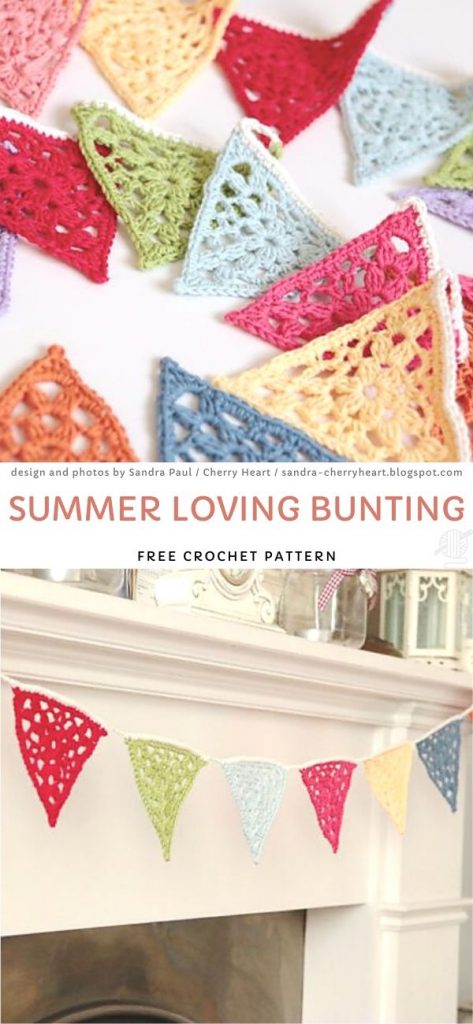 Fun Decorative Crochet Bunting - Pattern Center