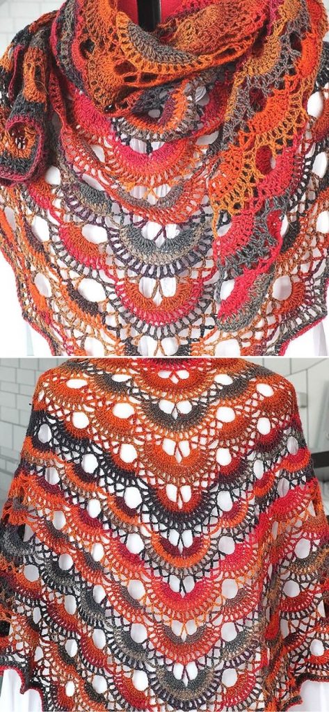 Beautiful Virus Shawls26 Beautiful Colorful Virus Shawls - Pattern Center
