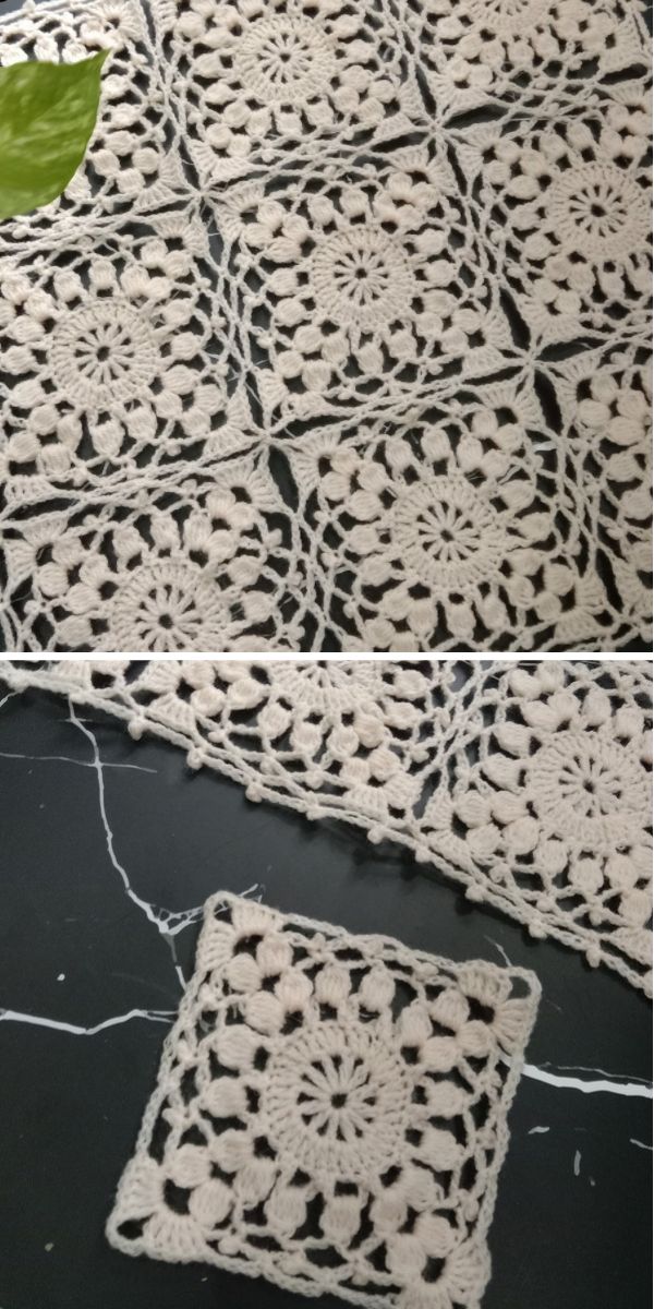 Stunning And Simple Lacy Squares - Pattern Center